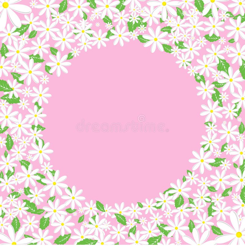 Daisy border stock vector. Illustration of spring, flower - 525929