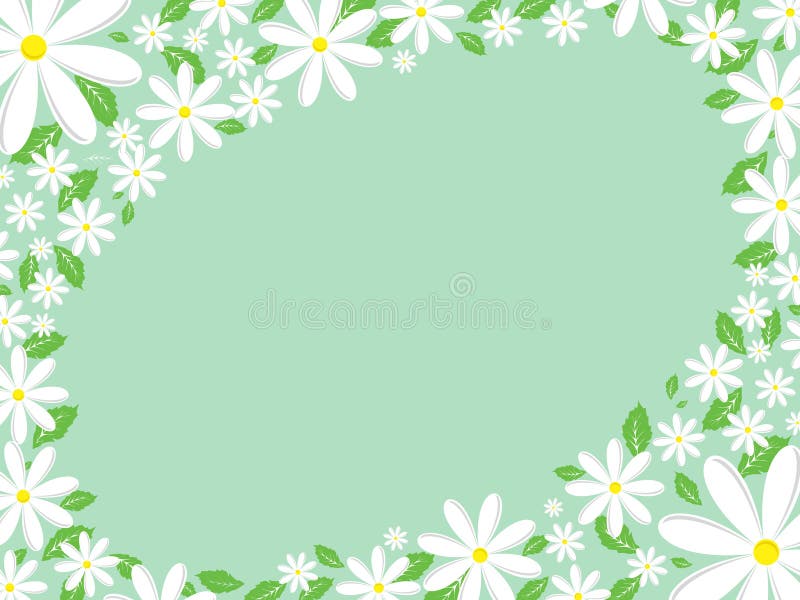 Daisy border stock vector. Illustration of spring, flower - 525929