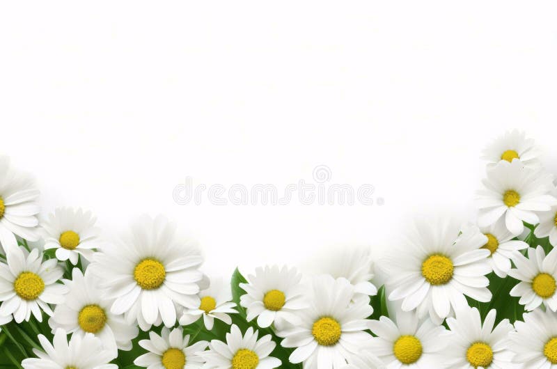 Daisy Border Frame Flowers Border Frame of Daisies Stock Illustration ...