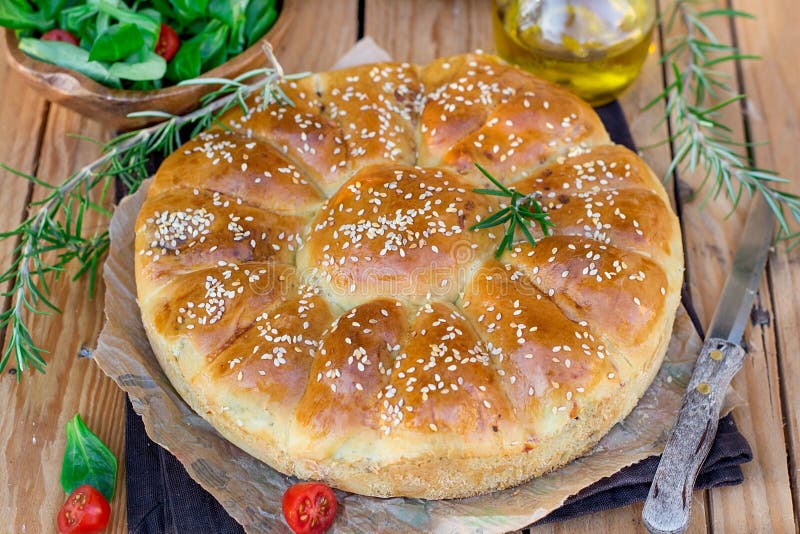 Daisy Bread of Meat Buns Stuffed with Ground Beef Stock Photo - Image ...