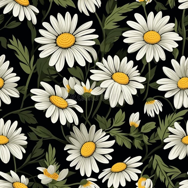 Daisy Cascade Floral Pattern Stock Photo - Image of guzmania, gray ...