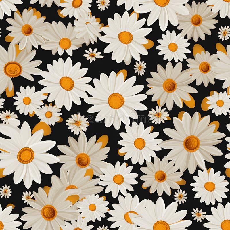 Daisy Collage Art for Unique Art Stock Vector - Illustration of tropic ...