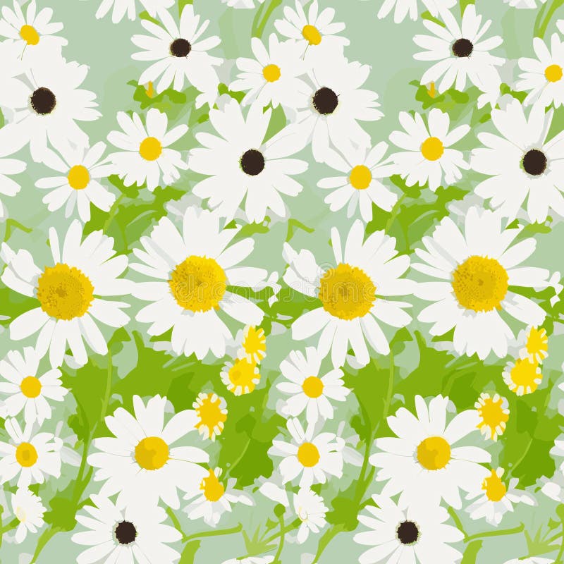 Daisy Delight: a Vibrant Floral Pattern Featuring Numerous Daisies in ...