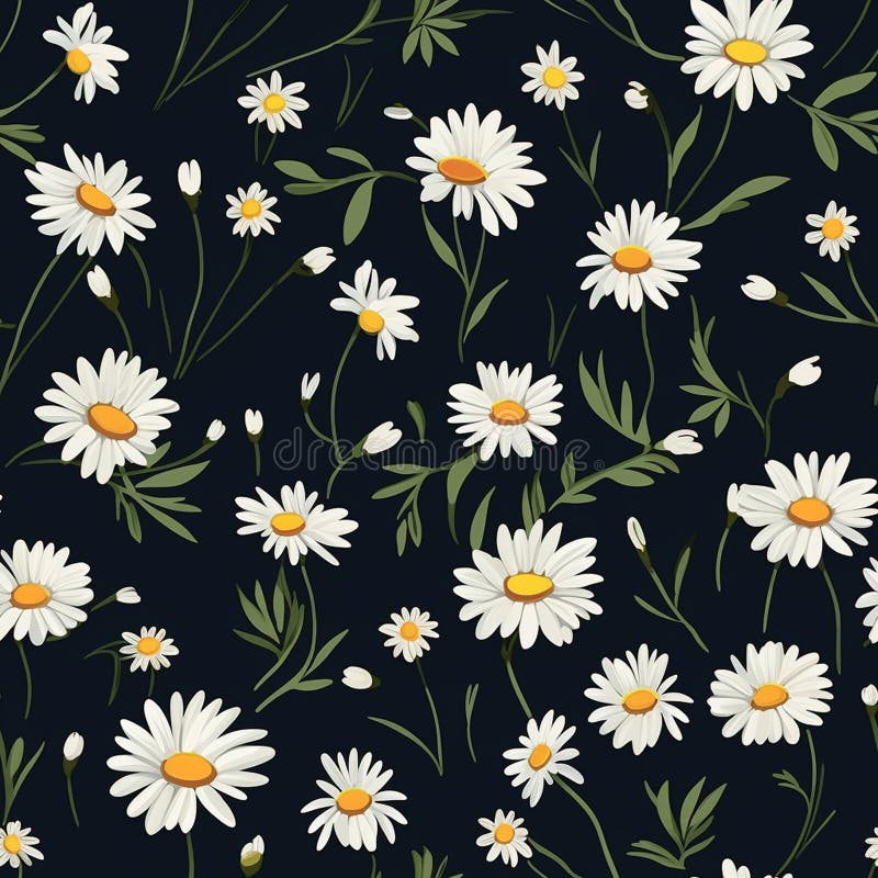 Daisy Essence Unveiled Floral Art Stock Illustration - Illustration of ...