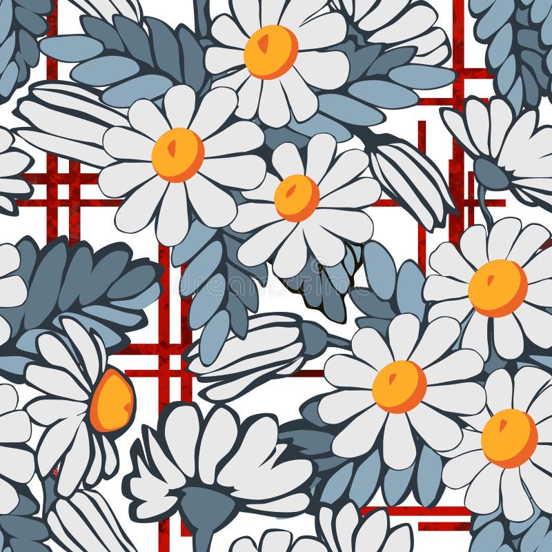 Daisy Floral Seamless Fabric Pattern , Fabric Pattern , Flowers ...