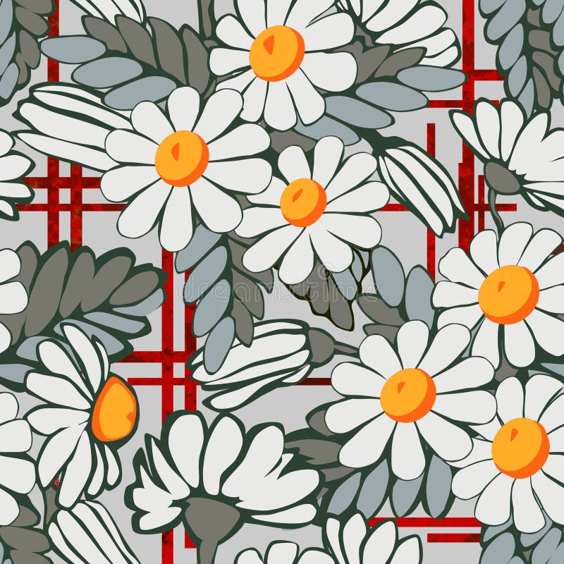 Daisy Floral Seamless Fabric Pattern , Fabric Pattern , Flowers ...
