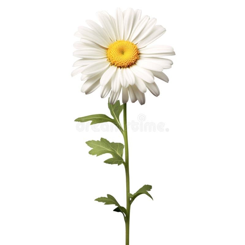 Daisy Flower on Transparent Background Stock Illustration ...