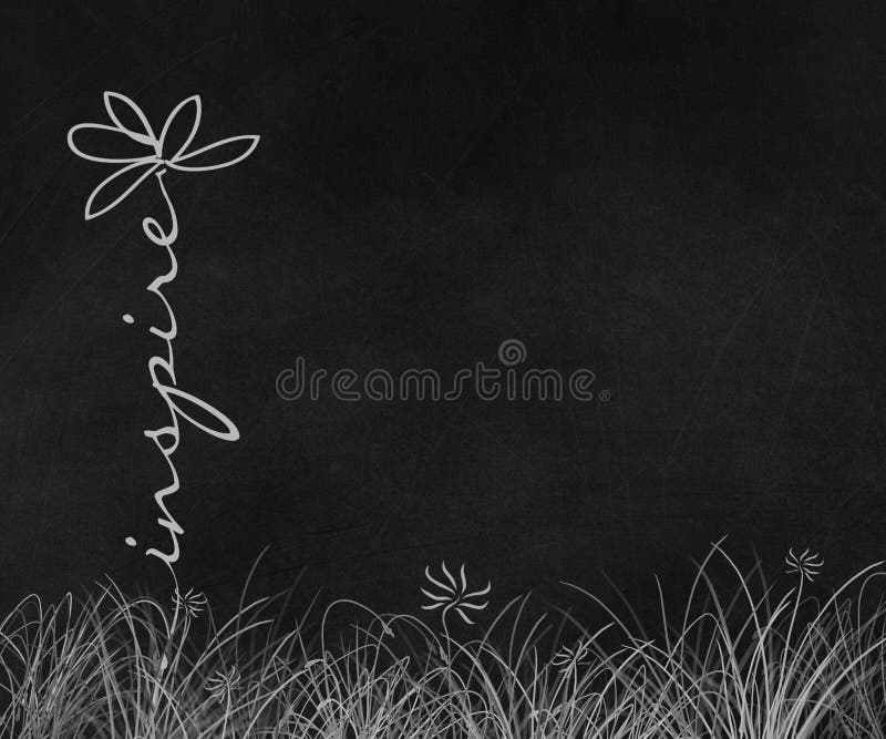 Inspire Daisy Text on Chalkboard Stock Illustration - Illustration of ...