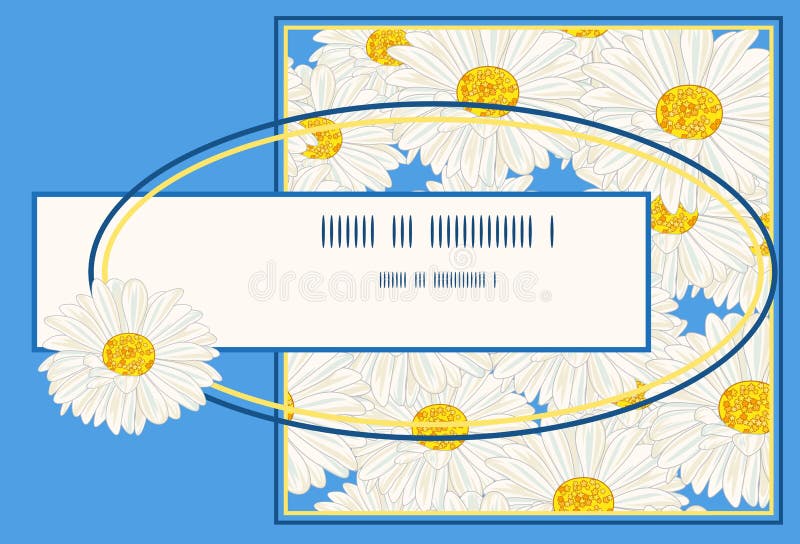 Daisy greeting card stock vector. Illustration of card - 33434083
