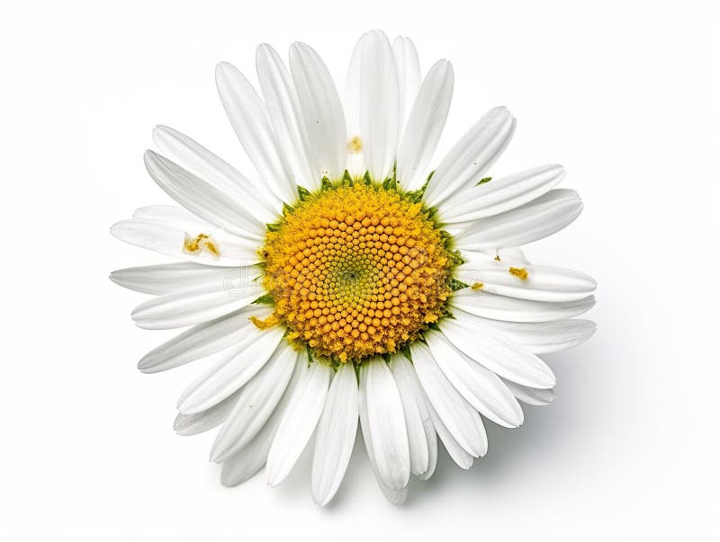 A Daisy Isolated on a White Background in a Cute Decoration Foam Art ...