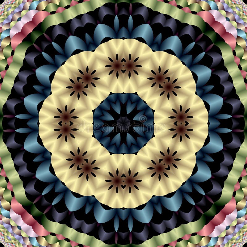 Daisy mandala stock illustration. Illustration of graphics - 6067441