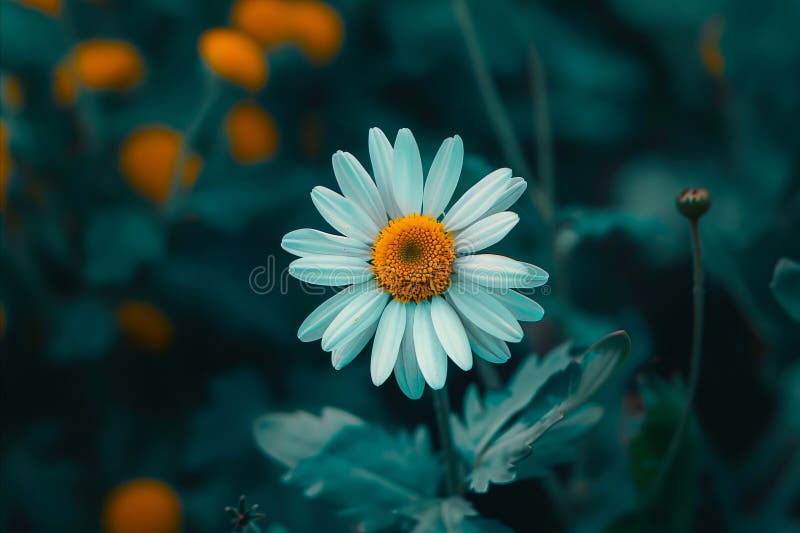 A Daisy is in the Middle of a Field Stock Image - Image of plant ...
