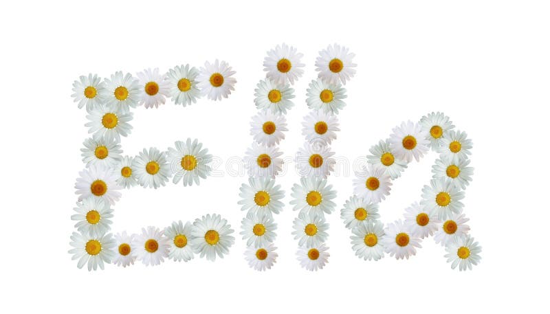 Ella Name Text Word with Love Heart Hand Written for Logo Typography ...