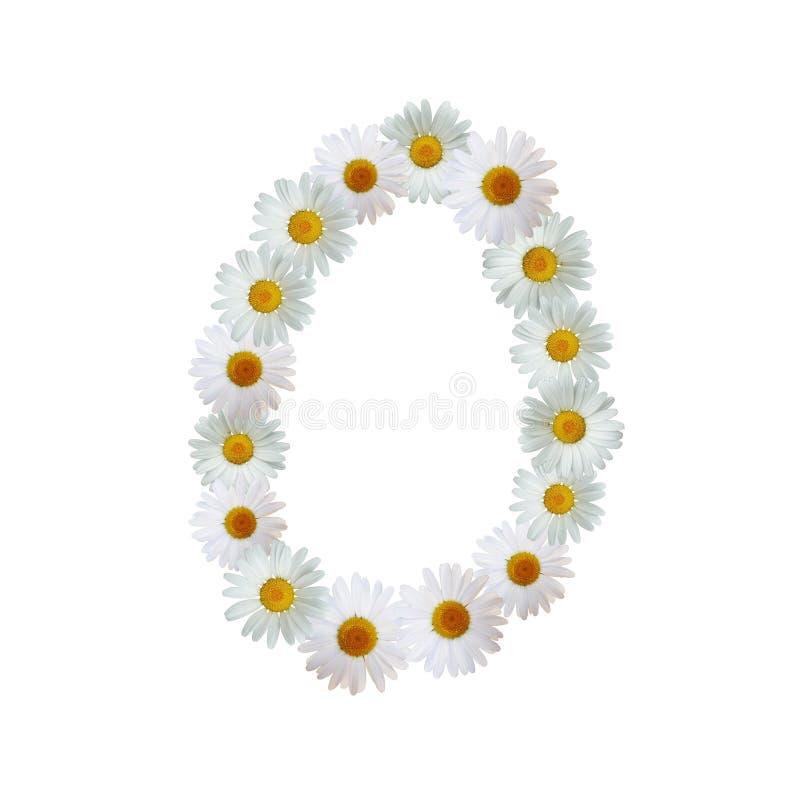 Daisy Number Zero stock illustration. Illustration of customize - 85439982