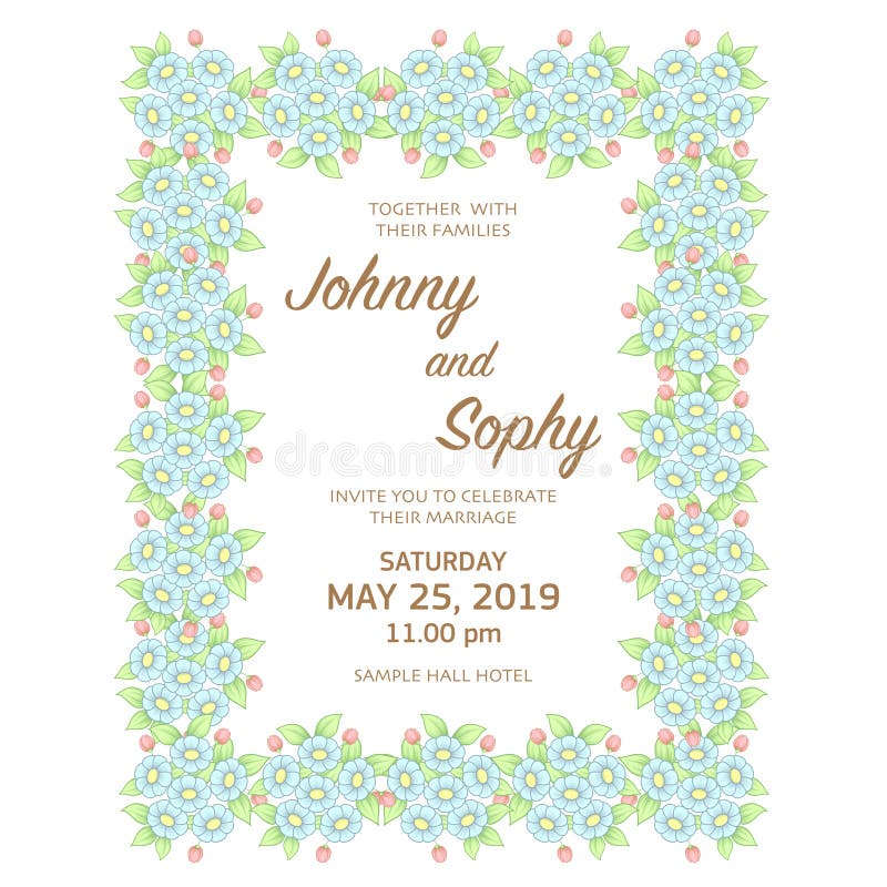 Daisy pastel invitation stock vector. Illustration of color - 139622504