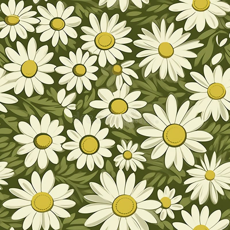 Delicate Daisy Print for Minimalist Design Stock Illustration ...