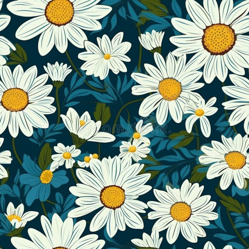Daisy Pattern for Tattoo Design Stock Illustration - Illustration of ...