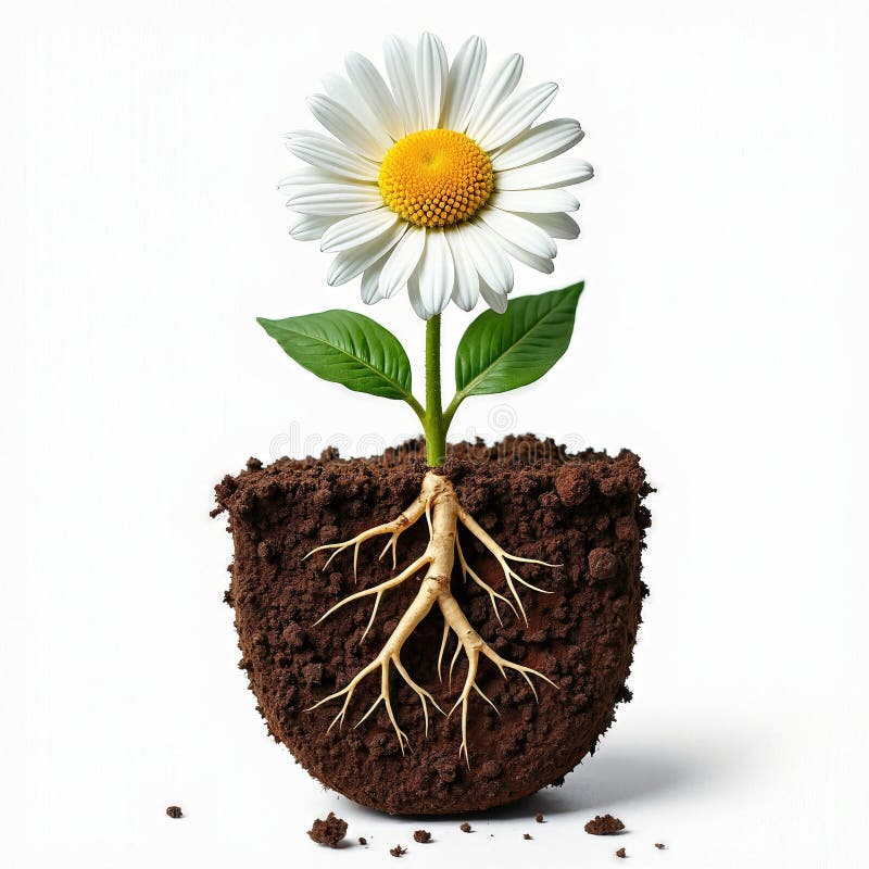 Daisy Root Structure stock illustration. Illustration of simple - 342735811