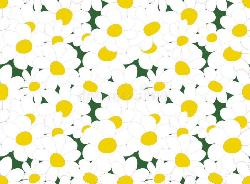 Daisy Seamless Vector Floral Texture Stock Vector - Illustration of ...