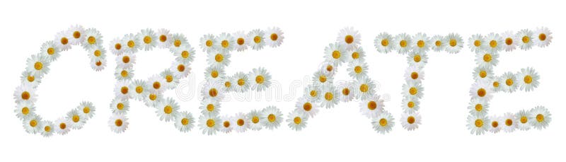 Daisy Word Create stock illustrationer. Illustration av tusensköna ...