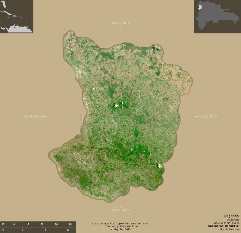 Dajabon, Dominican Republic - Composition. Sentinel-2 Satellite Stock ...