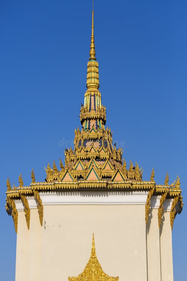 Dak Van Tempel in Royal Palace, Phnom Penh Khmer Architectu Stock ...