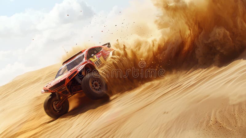 A Dakar Rally Buggy is Losing Control in Dramatic Display of Speed and ...