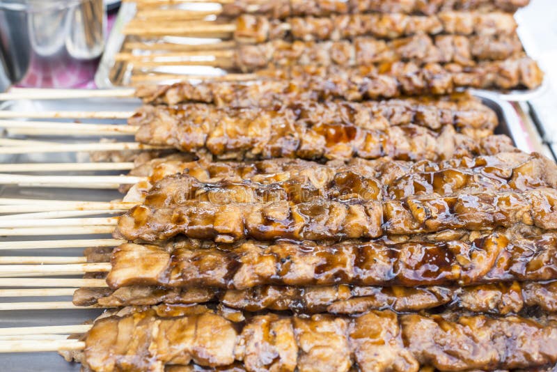 Dakkochi Chicken Skewers stock image. Image of dakkochi - 27504747