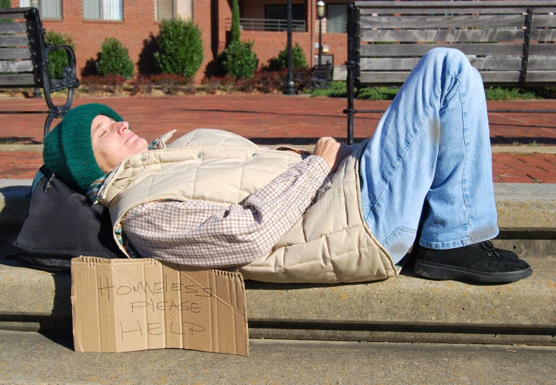 Daklozen neer stock afbeelding. Image of slecht, kwesties - 12013941