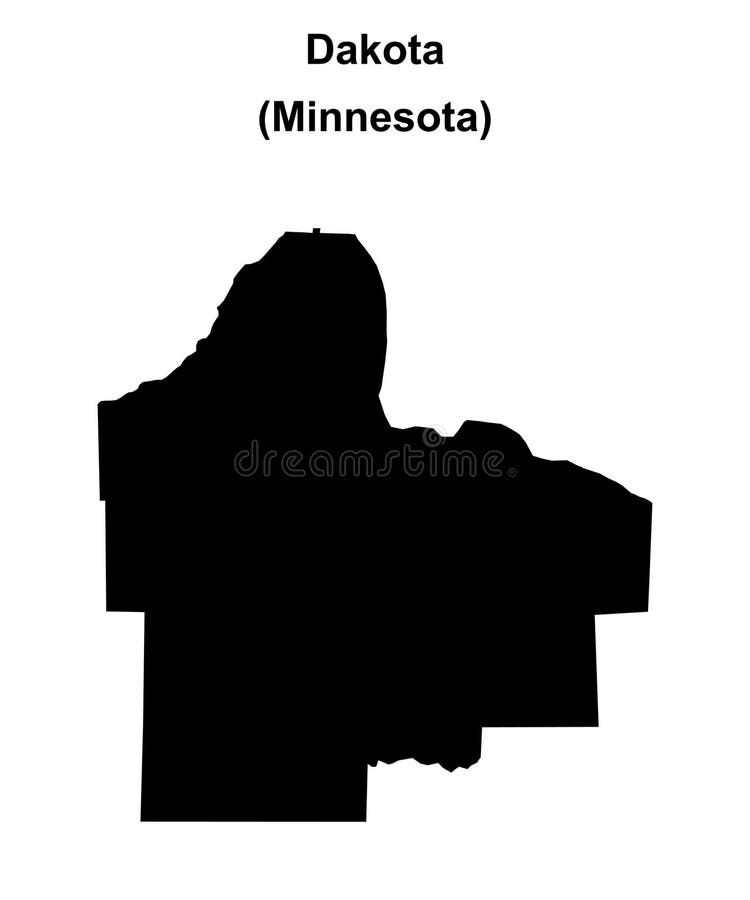 Dakota outline map stock vector. Illustration of dakota - 361610172