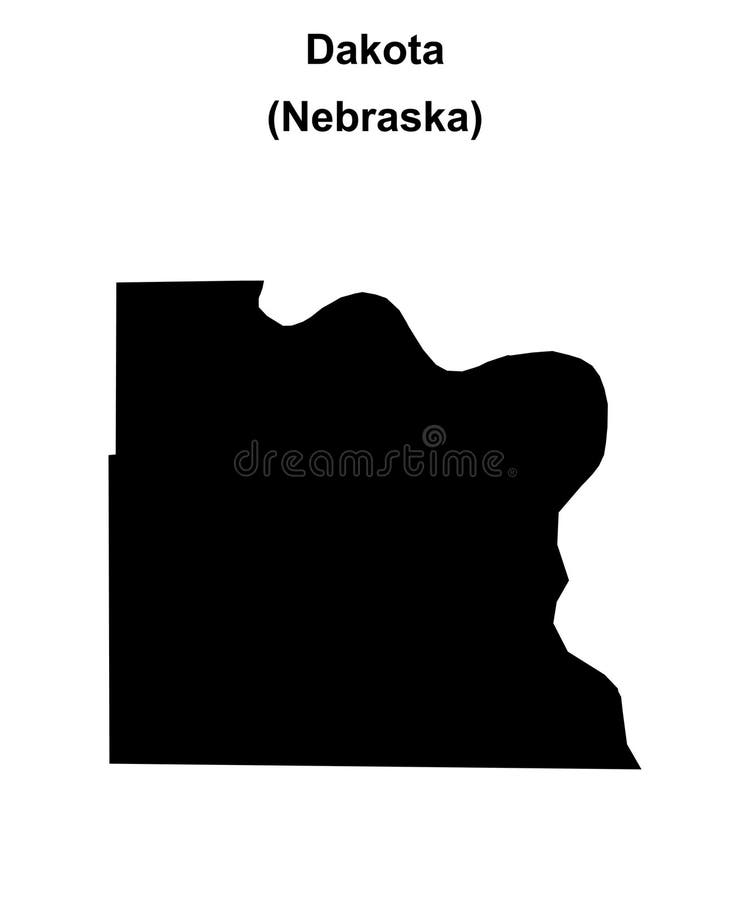 Dakota outline map stock vector. Illustration of shape - 361725477