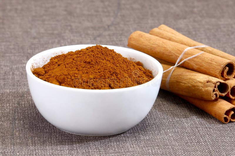 Dalchini or Cinnamon Powder Stock Image - Image of cinnamon, fresh ...