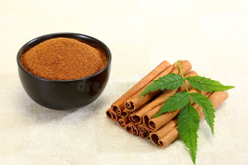 Dalchini or Cinnamon Powder Stock Image - Image of herb, culture: 296226049