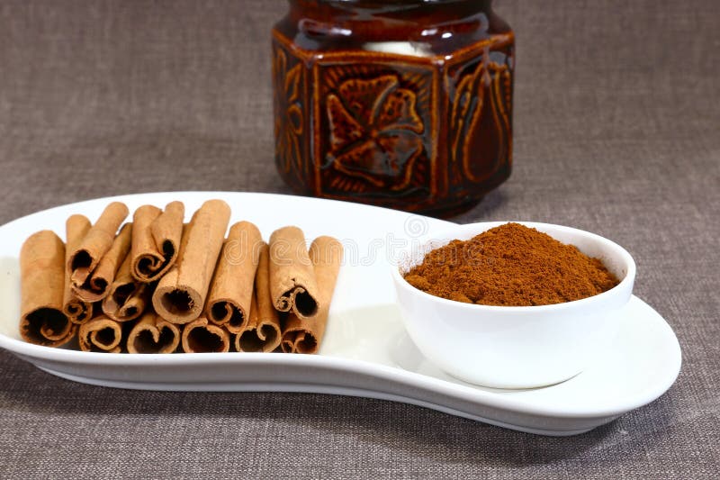Dalchini or Cinnamon Sticks, Indian Spice Stock Image - Image of wood ...