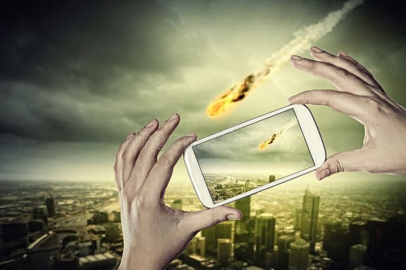 Dalende meteoriet stock afbeelding. Image of botsing - 33385785