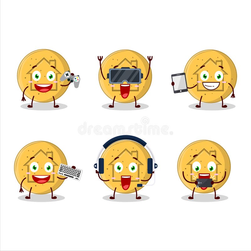 Dalgona Candy House Cartoon Character are Playing Games with Various ...