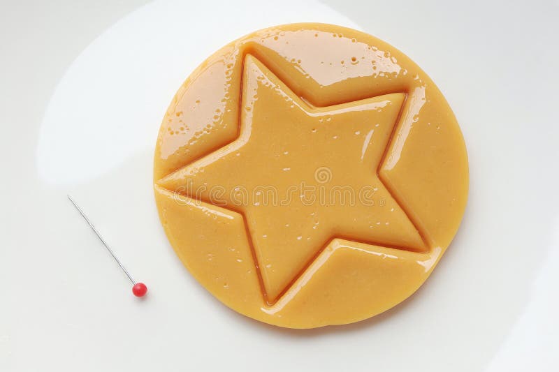 Dalgona Candy or Ppopgi. Sugar Honeycomb Cookie with Umbrella Shape ...