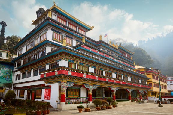 Dali Monastery in Darjeeling, India Stock Image - Image of landmark ...