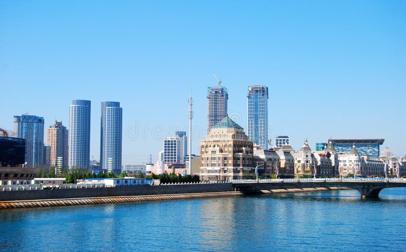 Dalian Xinghai square stock photo. Image of seaside, city - 30337970