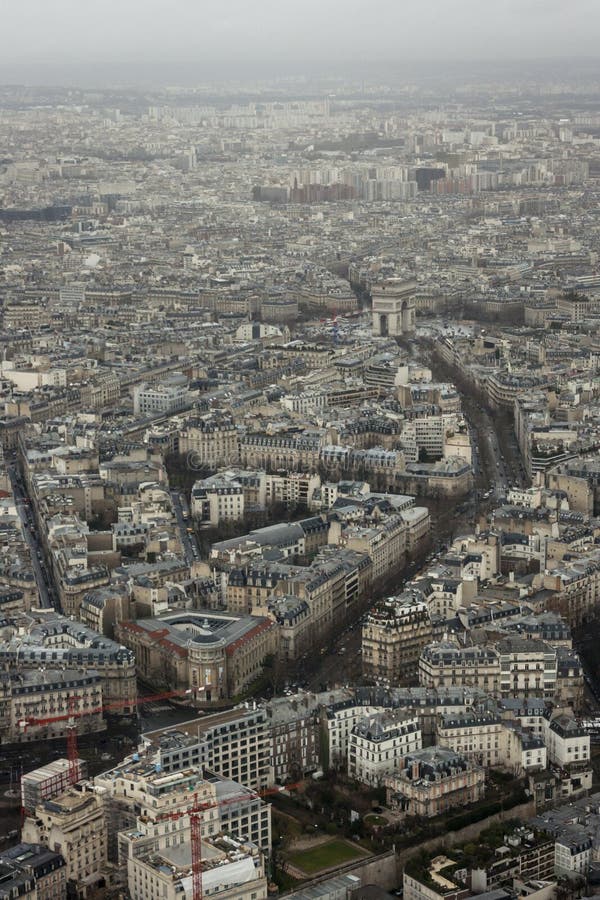 Dalla Torre Eiffel All'arco Trionfale Immagine Stock - Immagine di ...