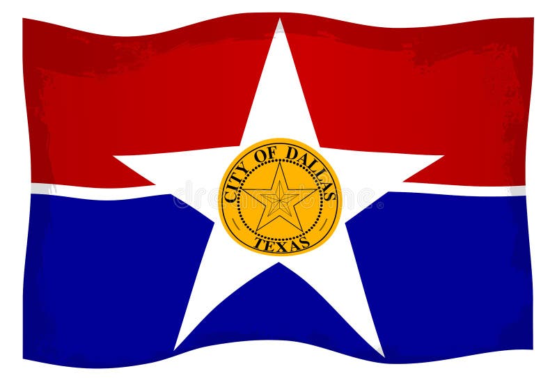 Dallas City Flag stock de ilustración. Ilustración de ilustraciones ...