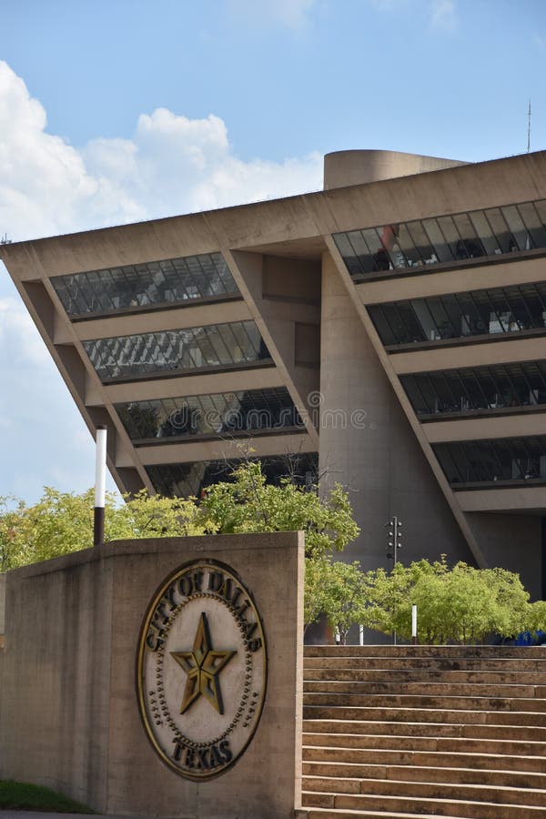 Dallas City Hall in Texas editorial stock photo. Image of building ...