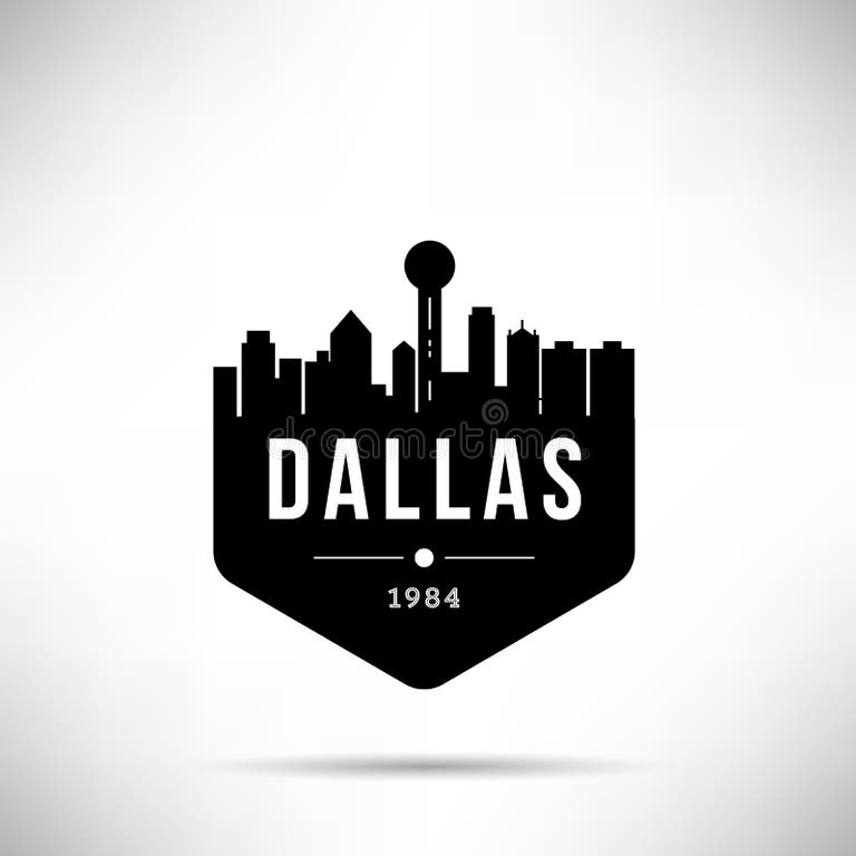 Dallas City Modern Skyline Vector Template Stock Illustration ...