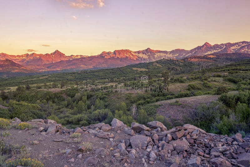 Dallas Divide-Panorama Colorado, USA Stockbild - Bild von bunt, kopf ...