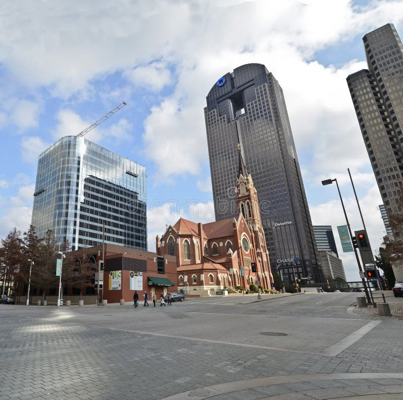 Dallas du centre photo stock éditorial. Image du downtown - 47974328