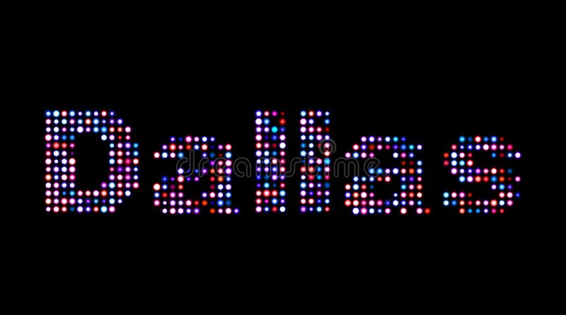 Dallas led text stock illustration. Illustration of city - 170339695