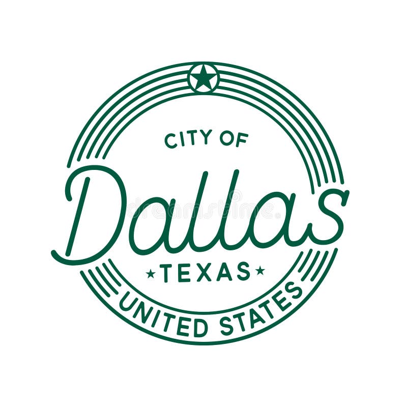City of Dallas Vector Design Template. Dallas Texas Logotype. Vector ...