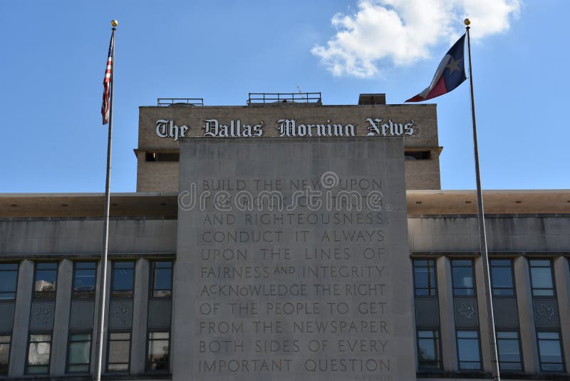 The Dallas Morning News Building in Texas Editorial Photography - Image ...