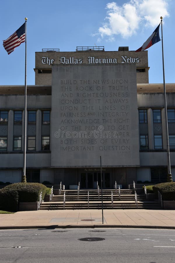 The Dallas Morning News Building in Texas Editorial Photography - Image ...