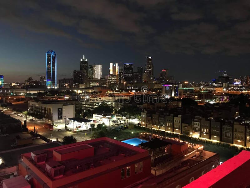 Dallas at Night editorial photo. Image of metropolis - 236374296